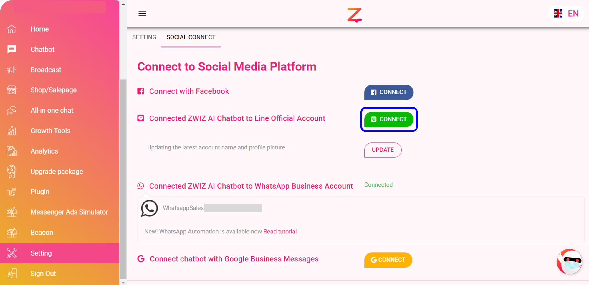 Connect chatbot on WhatsApp Business Messages with Zwiz.AI – Blog By ZWIZ.AI